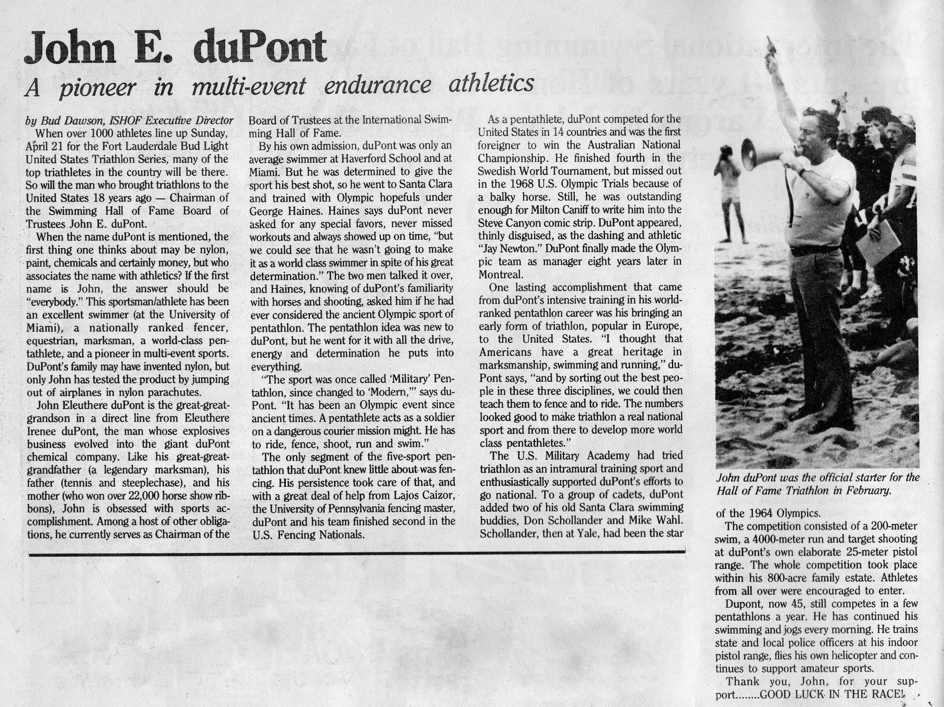 The Strange, Sad Tale of John E. DuPont | Trihistory